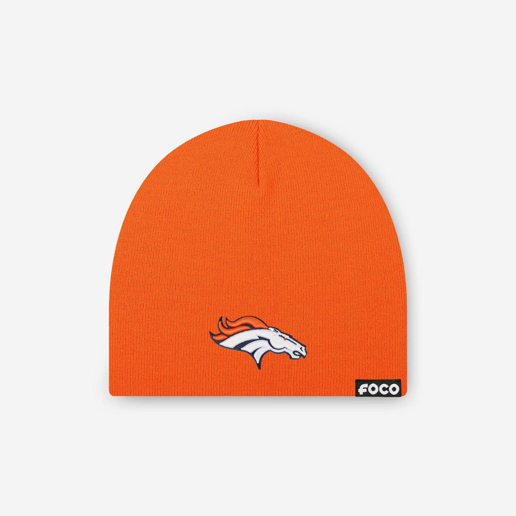 Denver Broncos Basic Primary Logo Skull Beanie FOCO