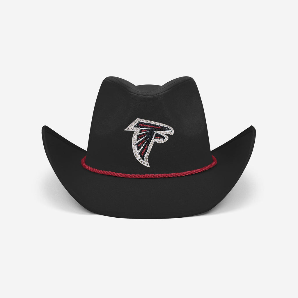 Atlanta Falcons Black Rhinestone Logo Cowboy Hat FOCO