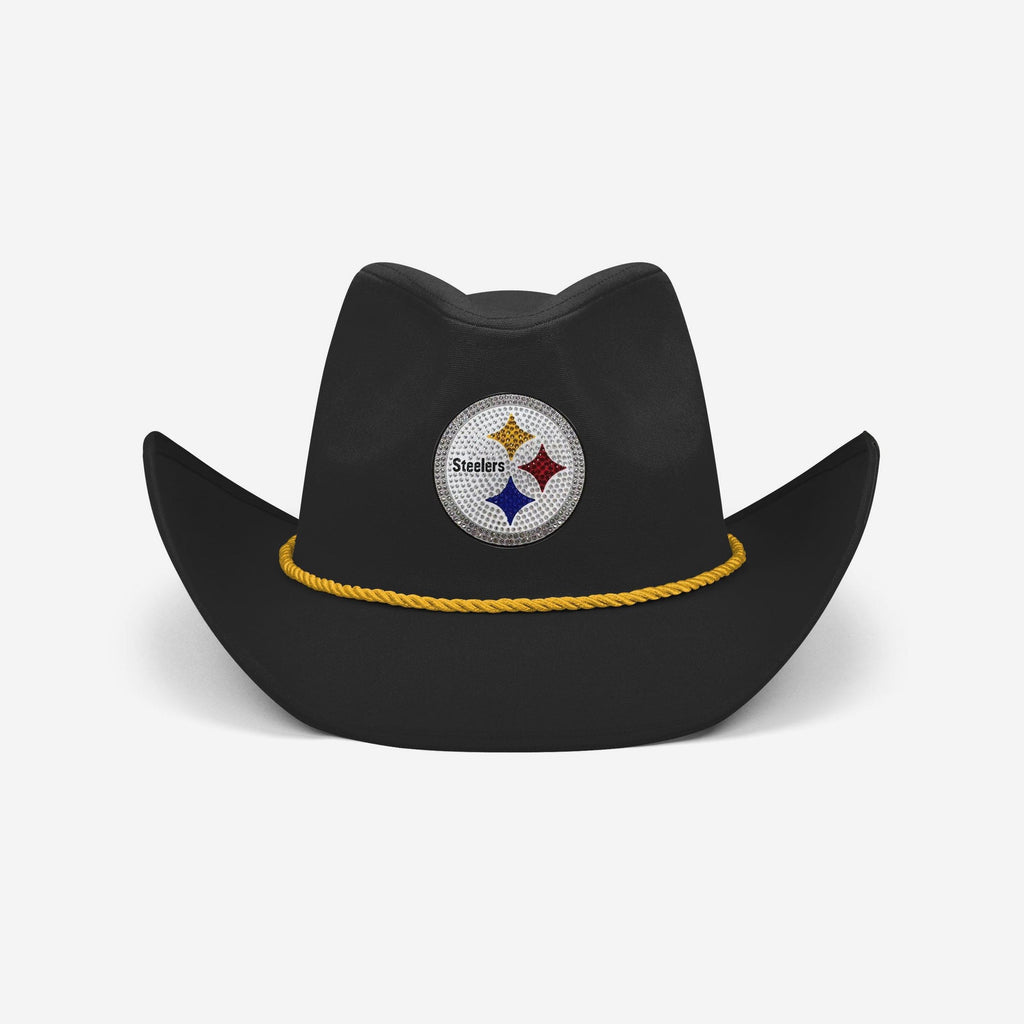 Pittsburgh Steelers Black Rhinestone Logo Cowboy Hat FOCO