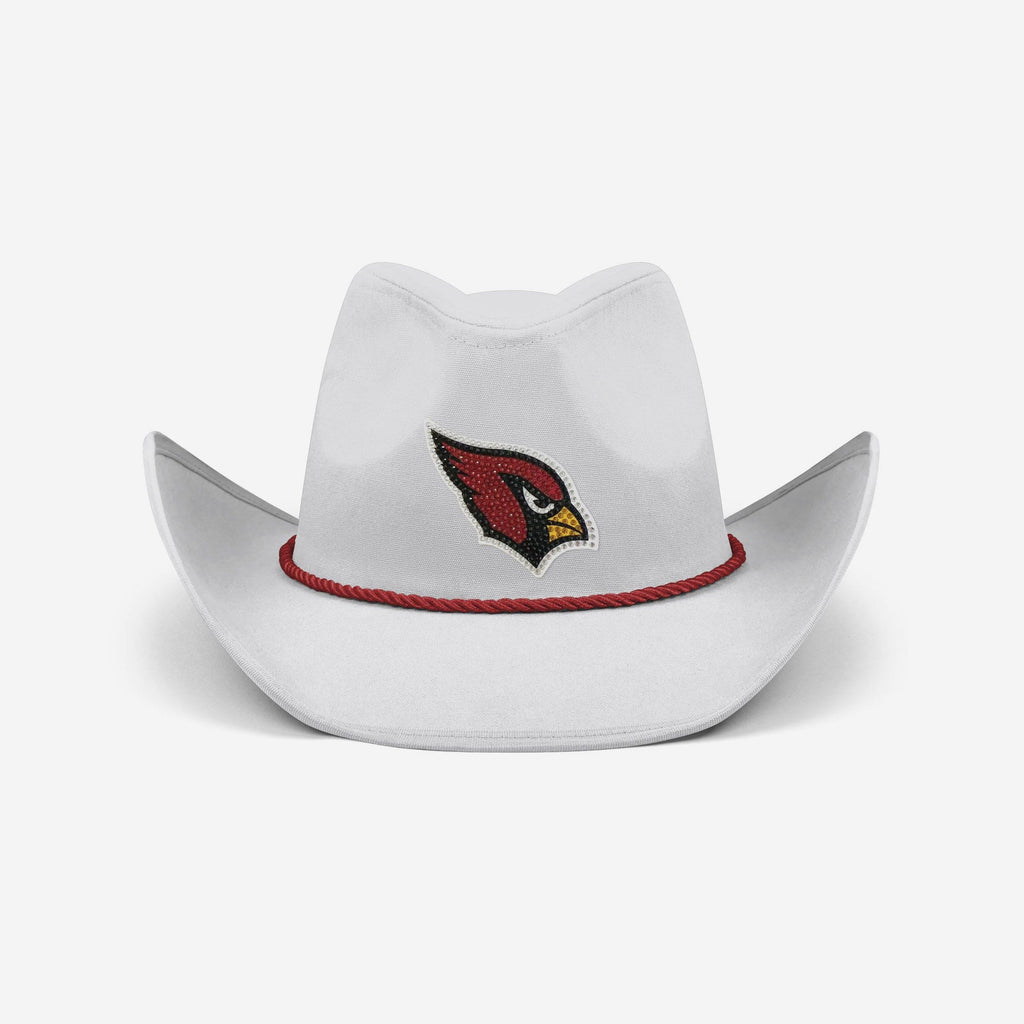 Arizona Cardinals White Rhinestone Logo Cowboy Hat FOCO