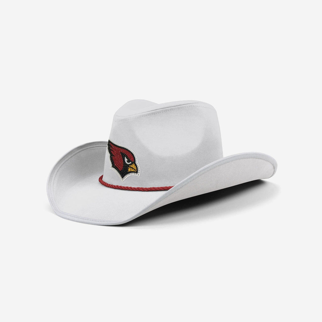 Arizona Cardinals White Rhinestone Logo Cowboy Hat FOCO