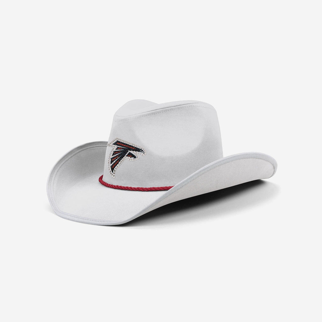 Atlanta Falcons White Rhinestone Logo Cowboy Hat FOCO