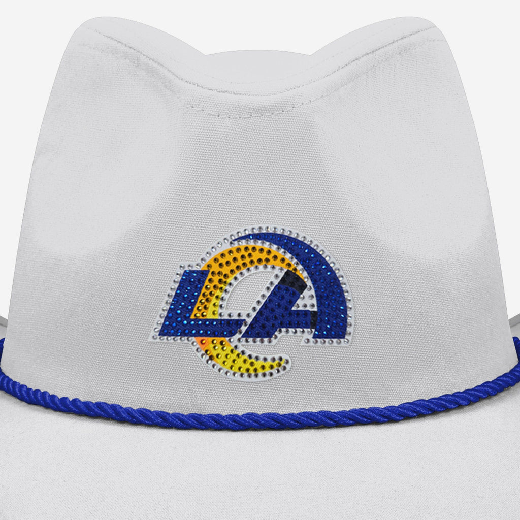 Los Angeles Rams White Rhinestone Logo Cowboy Hat FOCO