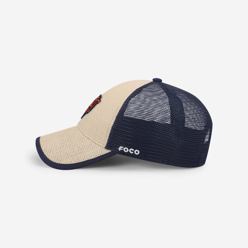 Chicago Bears Straw Casual Trucker Cap FOCO