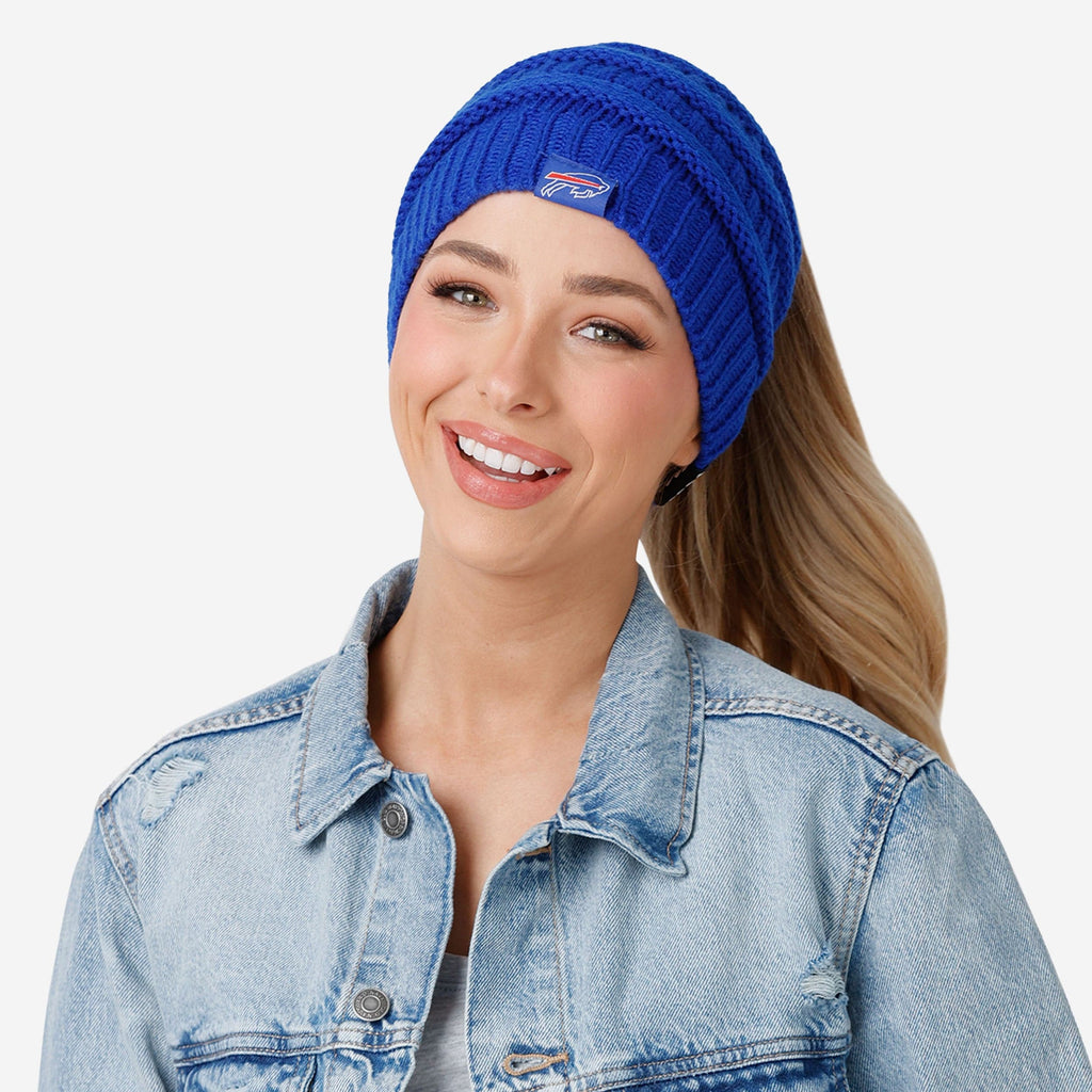 Buffalo Bills Womens Solid Ponytail Beanie FOCO