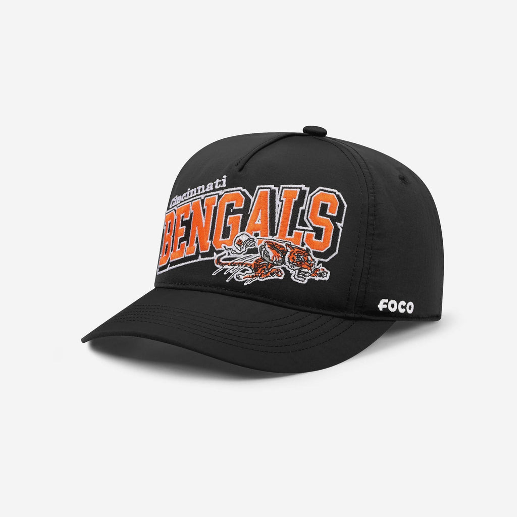Cincinnati Bengals Retro Wavy Wordmark Poly Marquee RF Cap FOCO