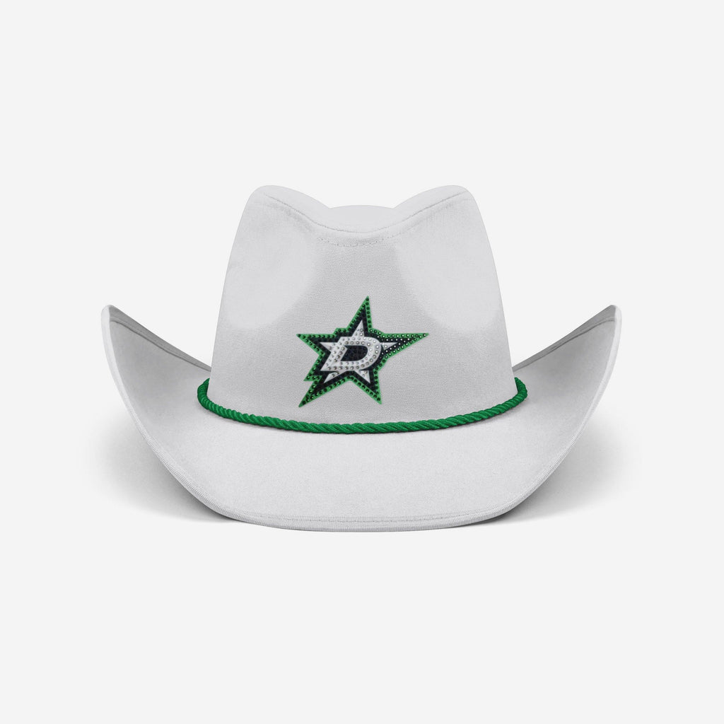Dallas Stars White Rhinestone Logo Cowboy Hat FOCO