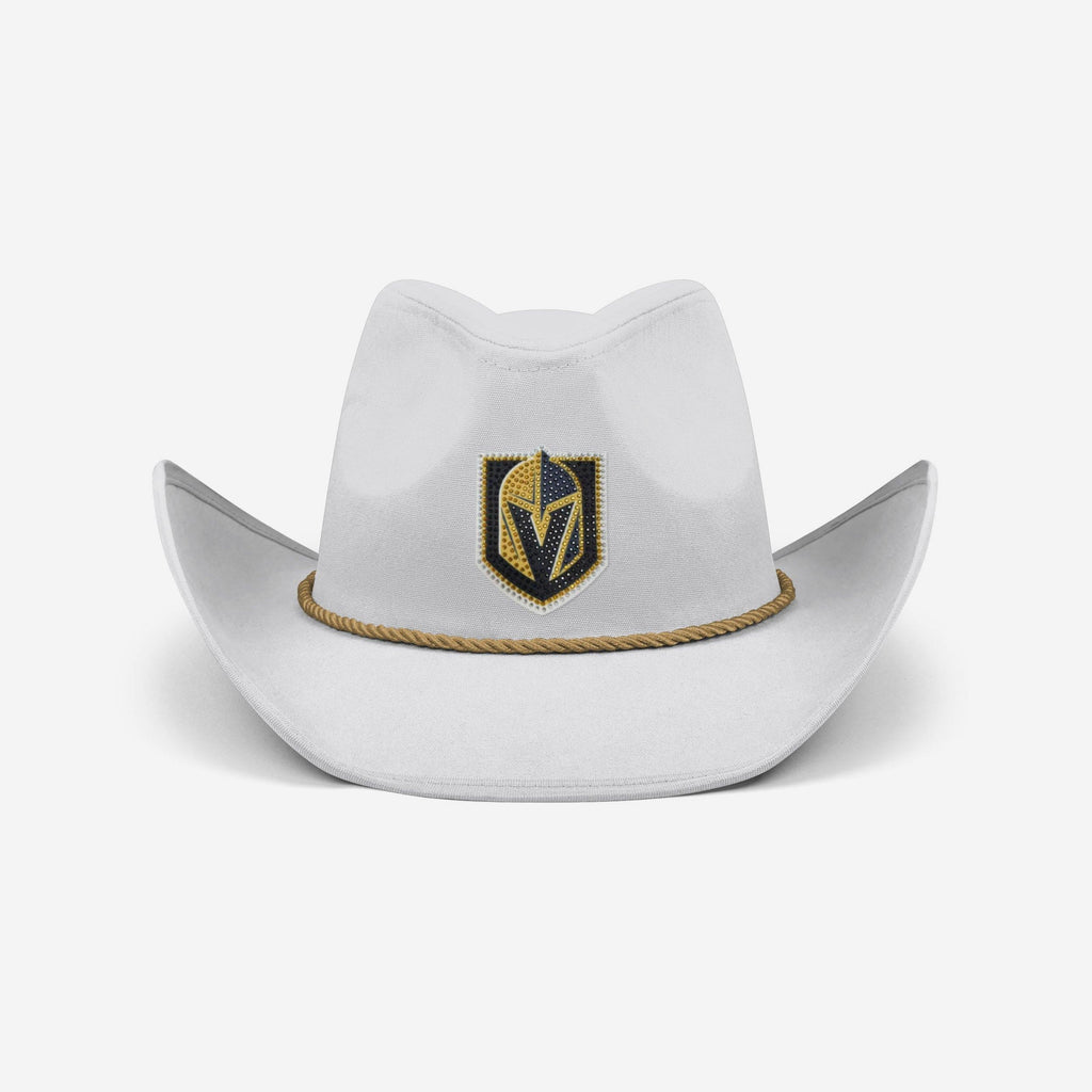 Vegas Golden Knights White Rhinestone Logo Cowboy Hat FOCO