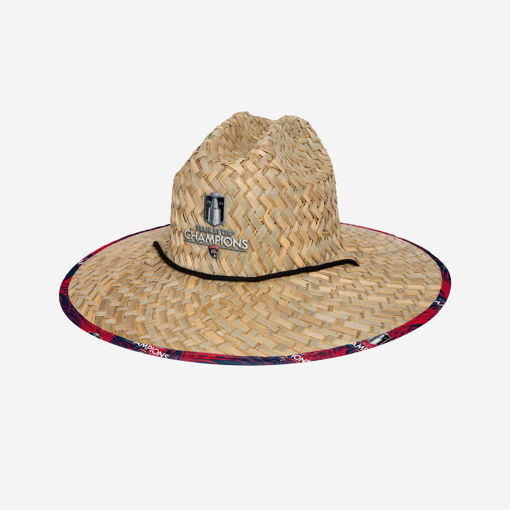 Florida Panthers 2024 Stanley Cup Champions Straw Hat FOCO
