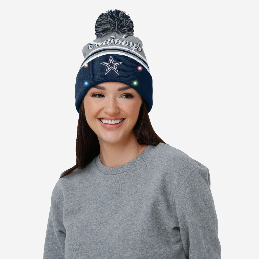 Dallas Cowboys Womens Wordmark Script Light Up Beanie FOCO