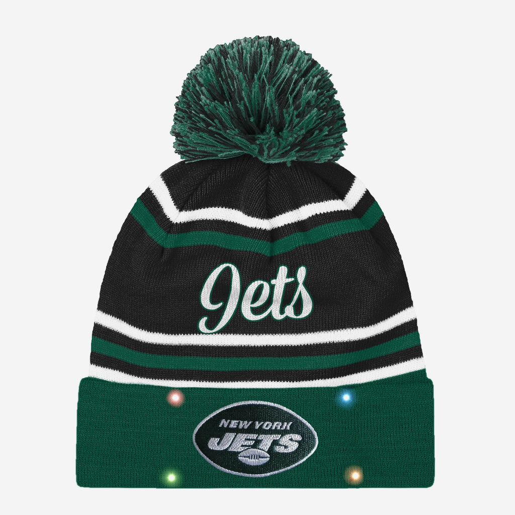 New York Jets Womens Wordmark Script Light Up Beanie FOCO