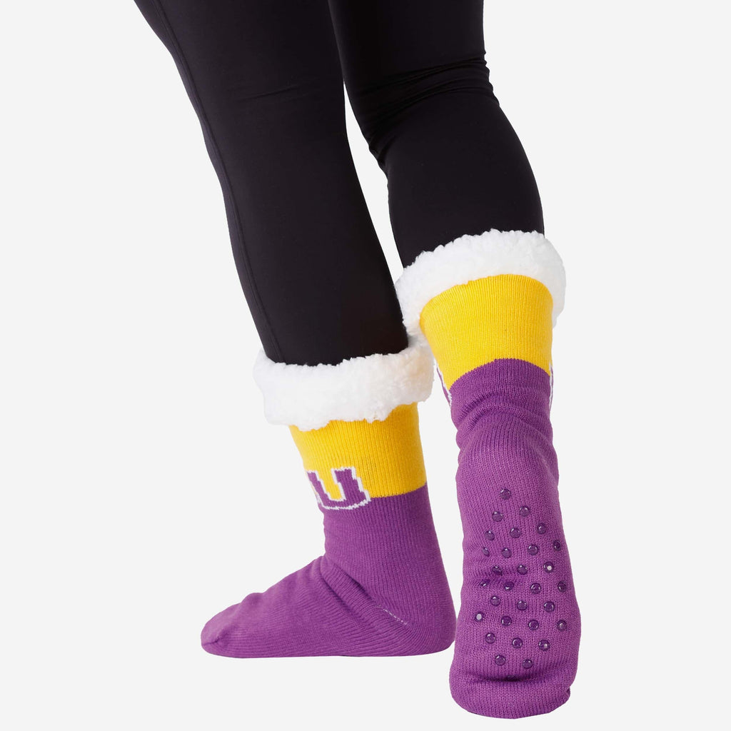 LSU Tigers Womens Fan Footy 3 Pack Slipper Socks FOCO