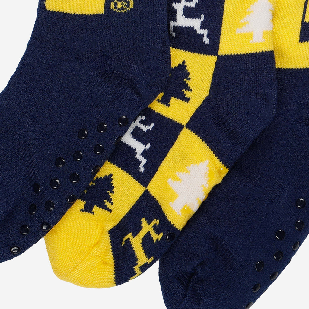 Michigan Wolverines Womens Fan Footy 3 Pack Slipper Socks FOCO