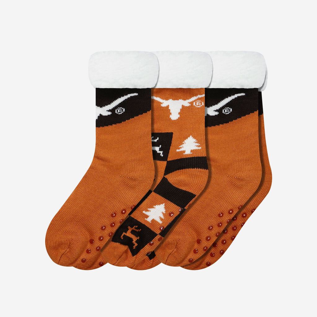 Texas Longhorns Womens Fan Footy 3 Pack Slipper Socks FOCO