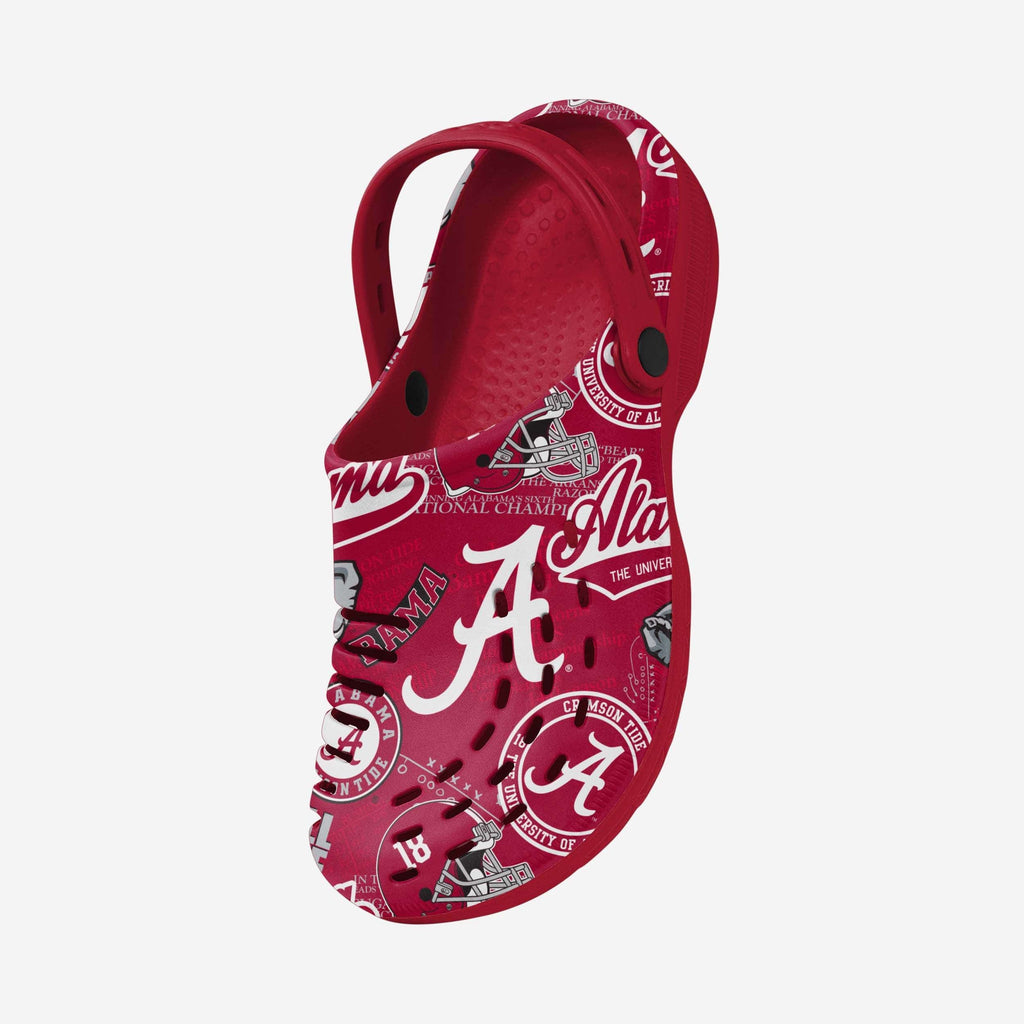 Alabama Crimson Tide Historic Print Clog With Strap FOCO