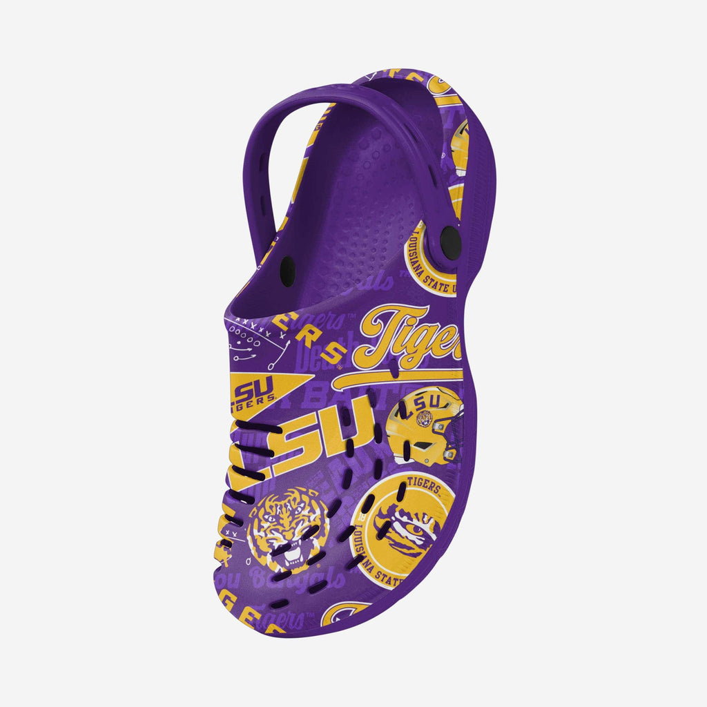 LSU Tigers Historic Print Clog With Strap FOCO
