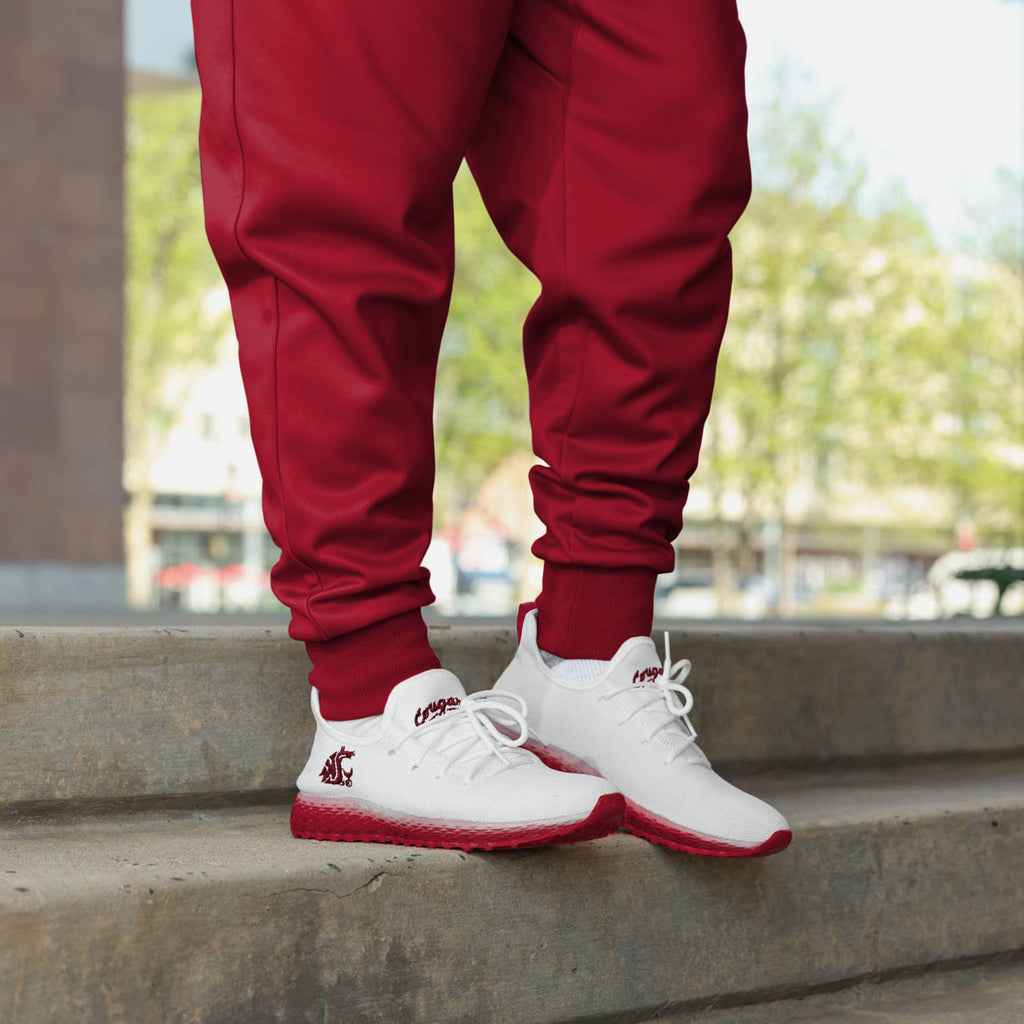 Washington State Cougars Gradient Midsole White Sneakers FOCO