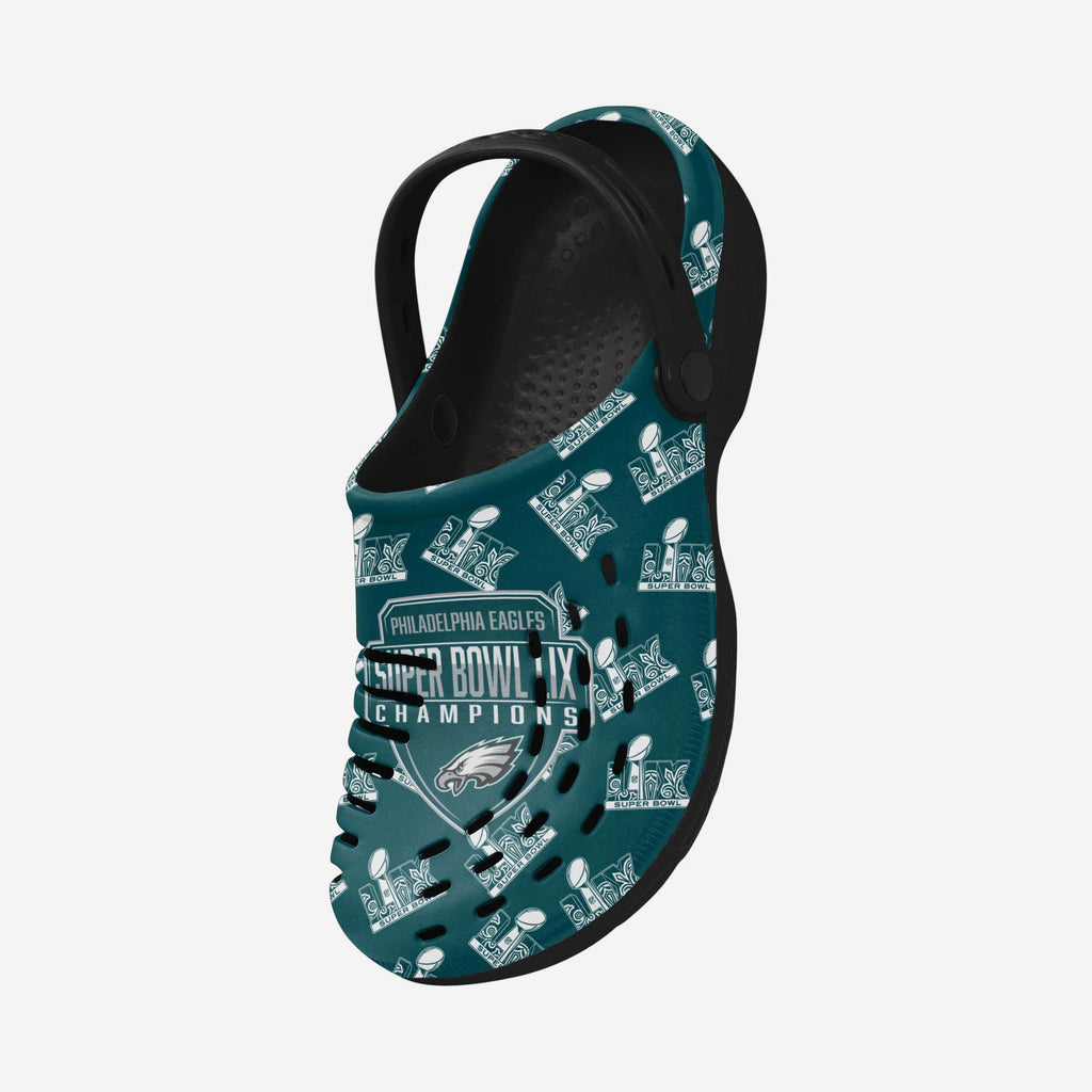 Philadelphia Eagles Super Bowl LIX Champions Historic Print Clog With FOCO
