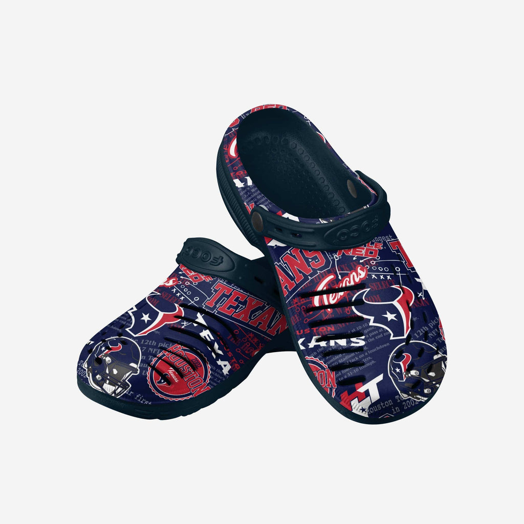 Houston Texans Historic Print Clog With Strap FOCO