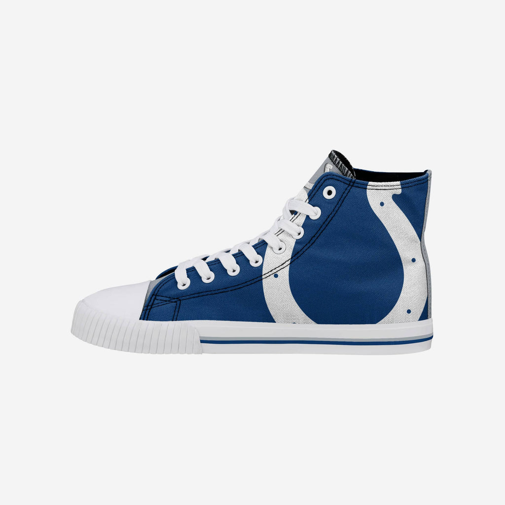 Indianapolis Colts Mens High Top Big Logo Canvas Shoe FOCO