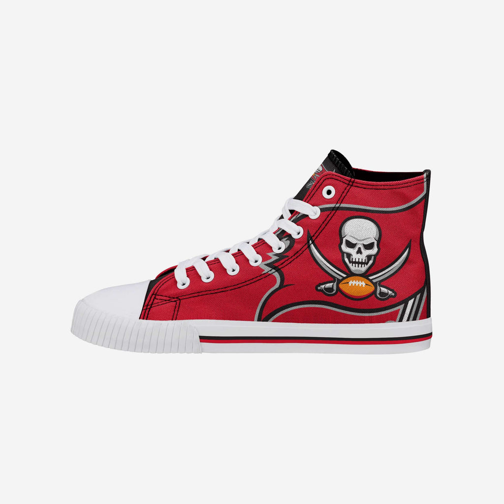 Tampa Bay Buccaneers Mens High Top Big Logo Canvas Shoe FOCO