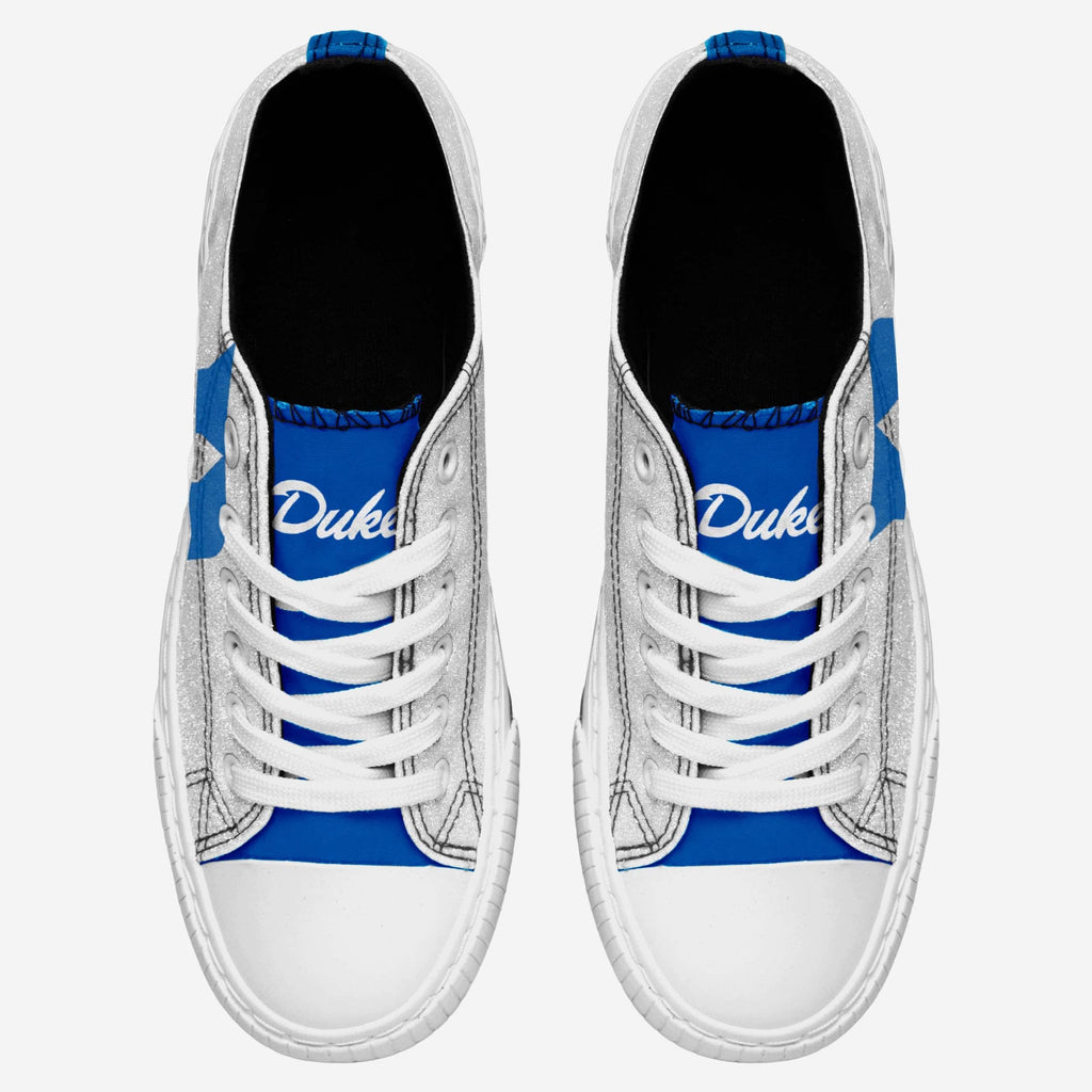Duke Blue Devils Womens Glitter Low Top Canvas Shoe FOCO