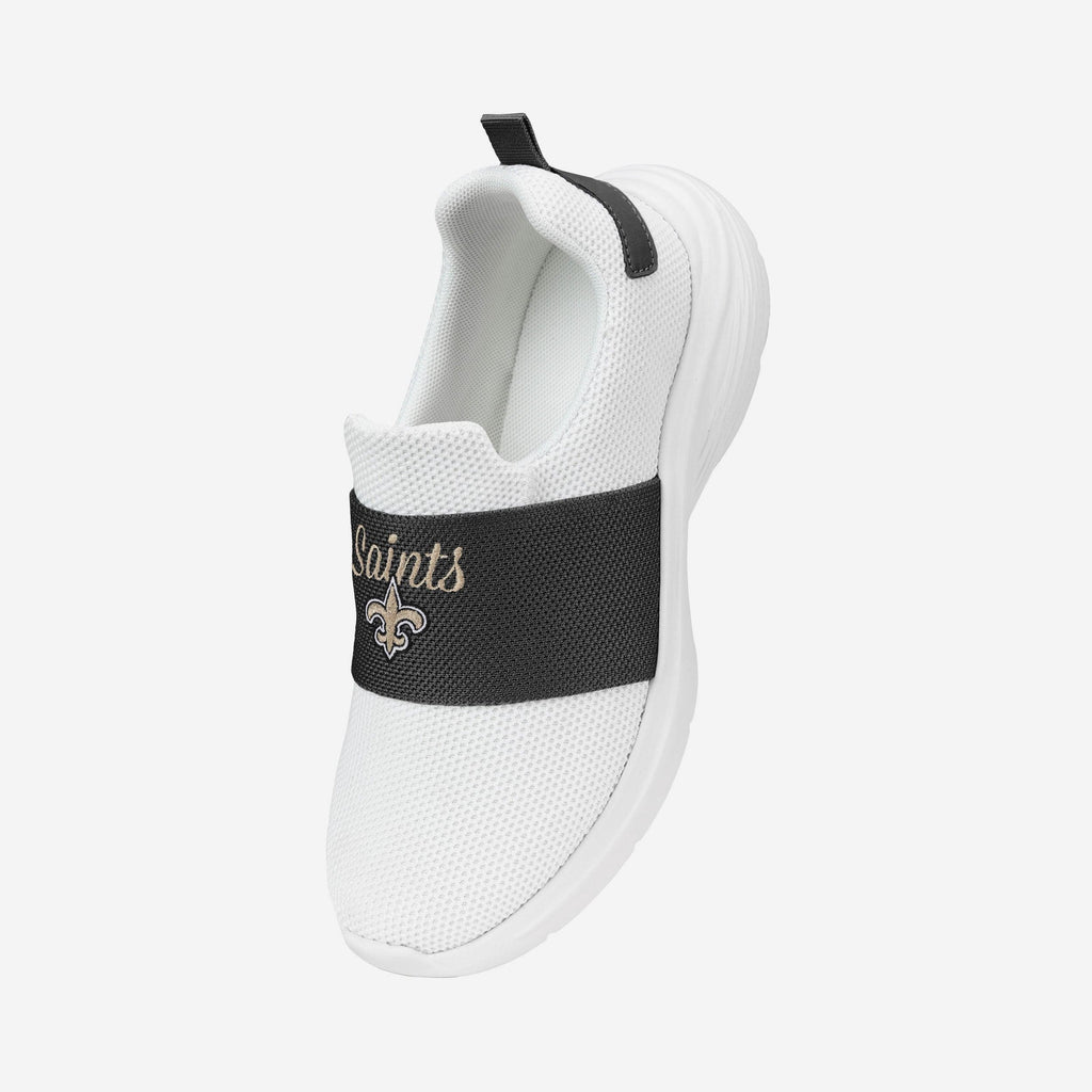 New Orleans Saints Womens Script Wordmark White Slip On Sneakers FOCO