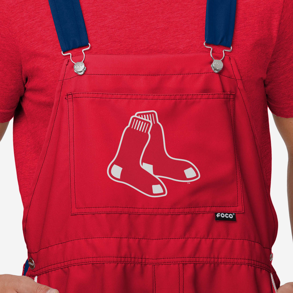 Boston Red Sox Mens Team Stripe Bib Shortalls FOCO