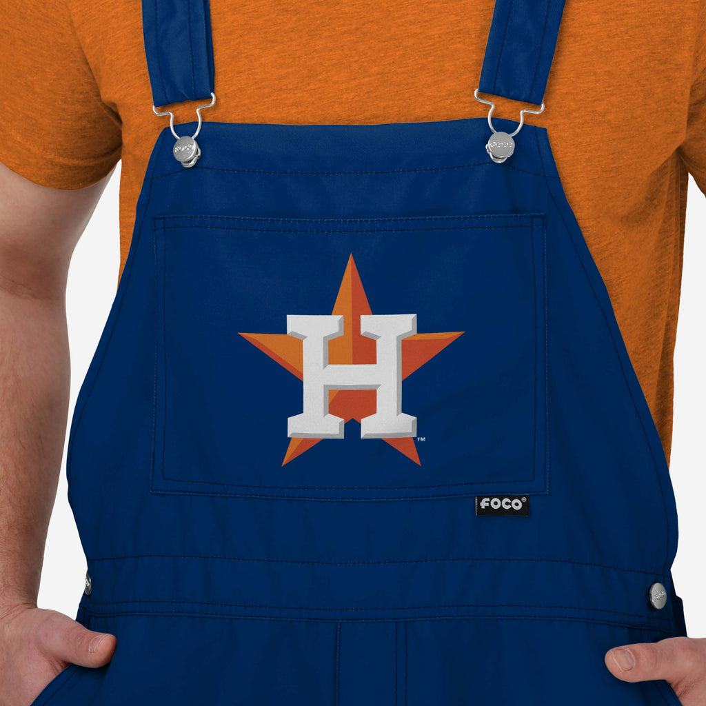 Houston Astros Mens Team Stripe Bib Shortalls FOCO
