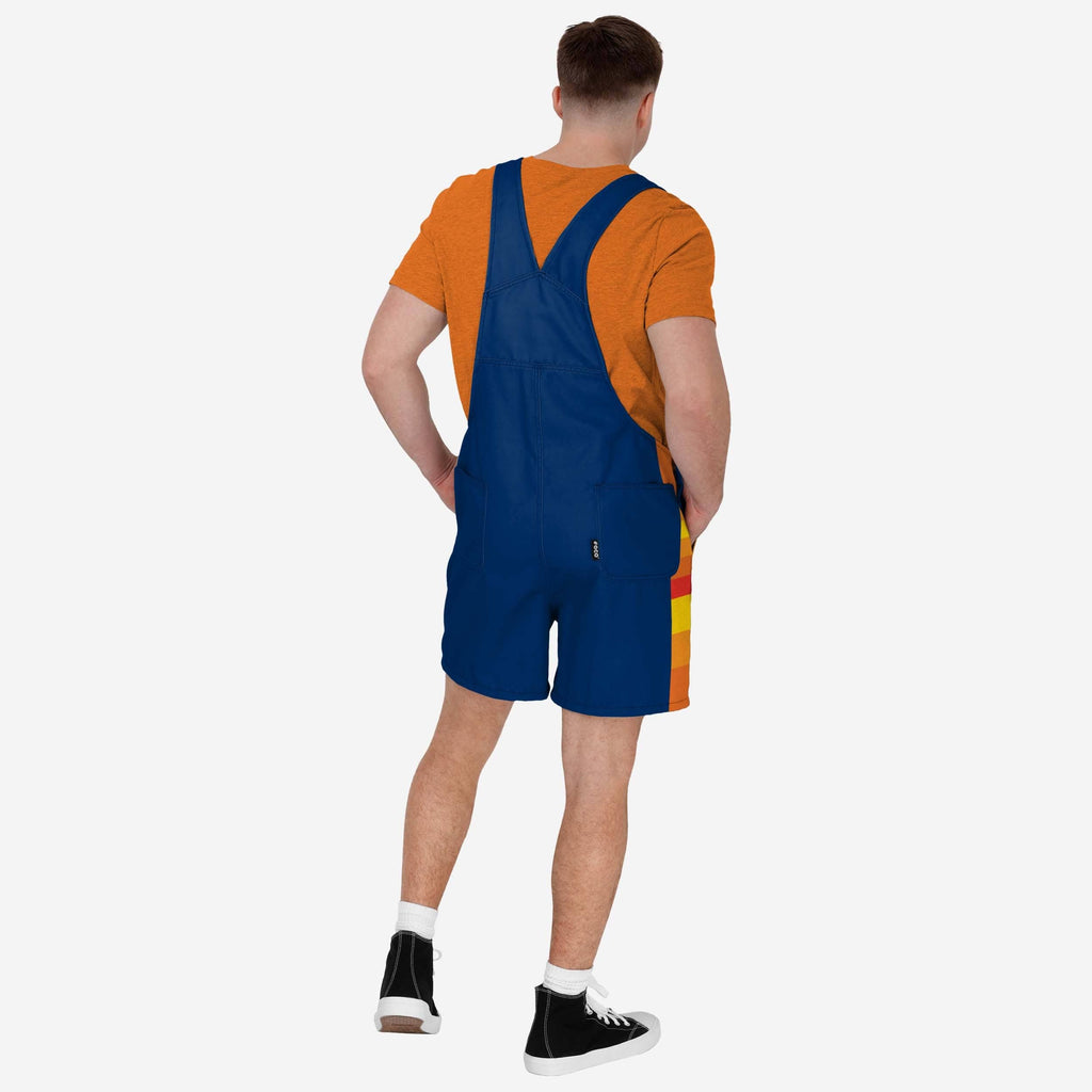 Houston Astros Mens Team Stripe Bib Shortalls FOCO