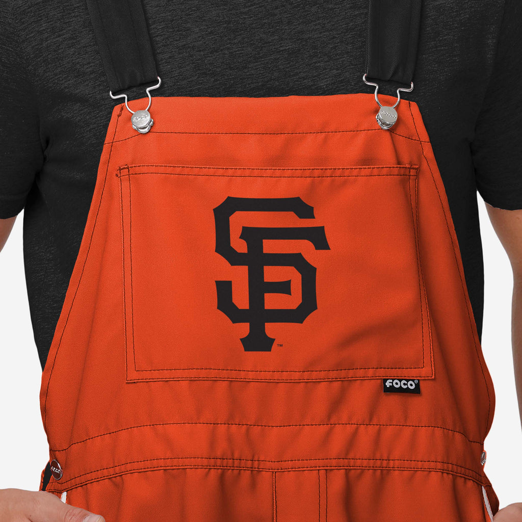 San Francisco Giants Mens Team Stripe Bib Shortalls FOCO