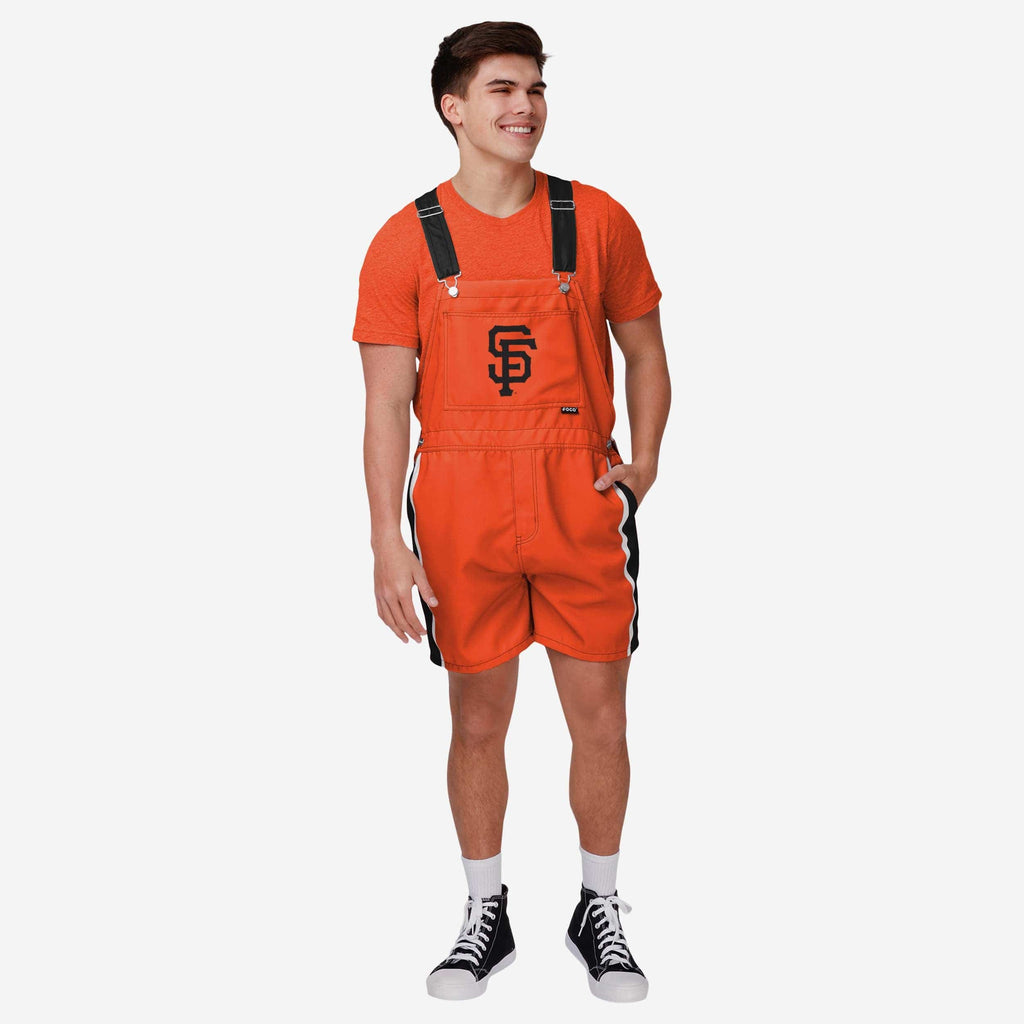 San Francisco Giants Mens Team Stripe Bib Shortalls FOCO
