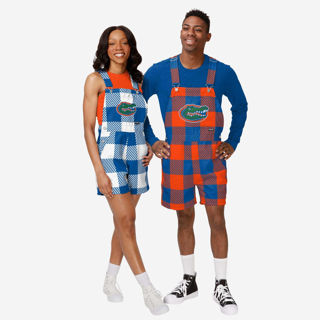 Florida Gators Mens Plaid Bib Shortalls FOCO