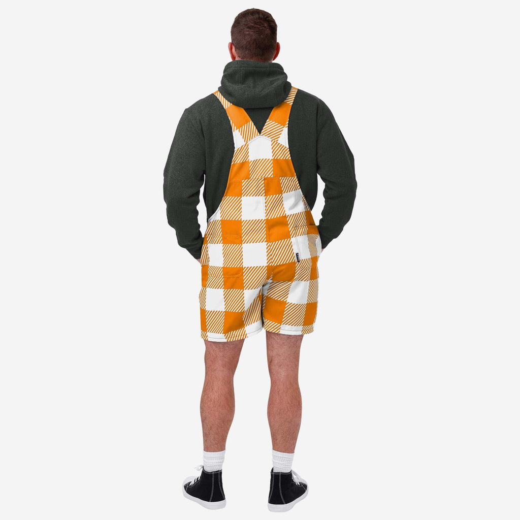 Tennessee Volunteers Mens Plaid Bib Shortalls FOCO