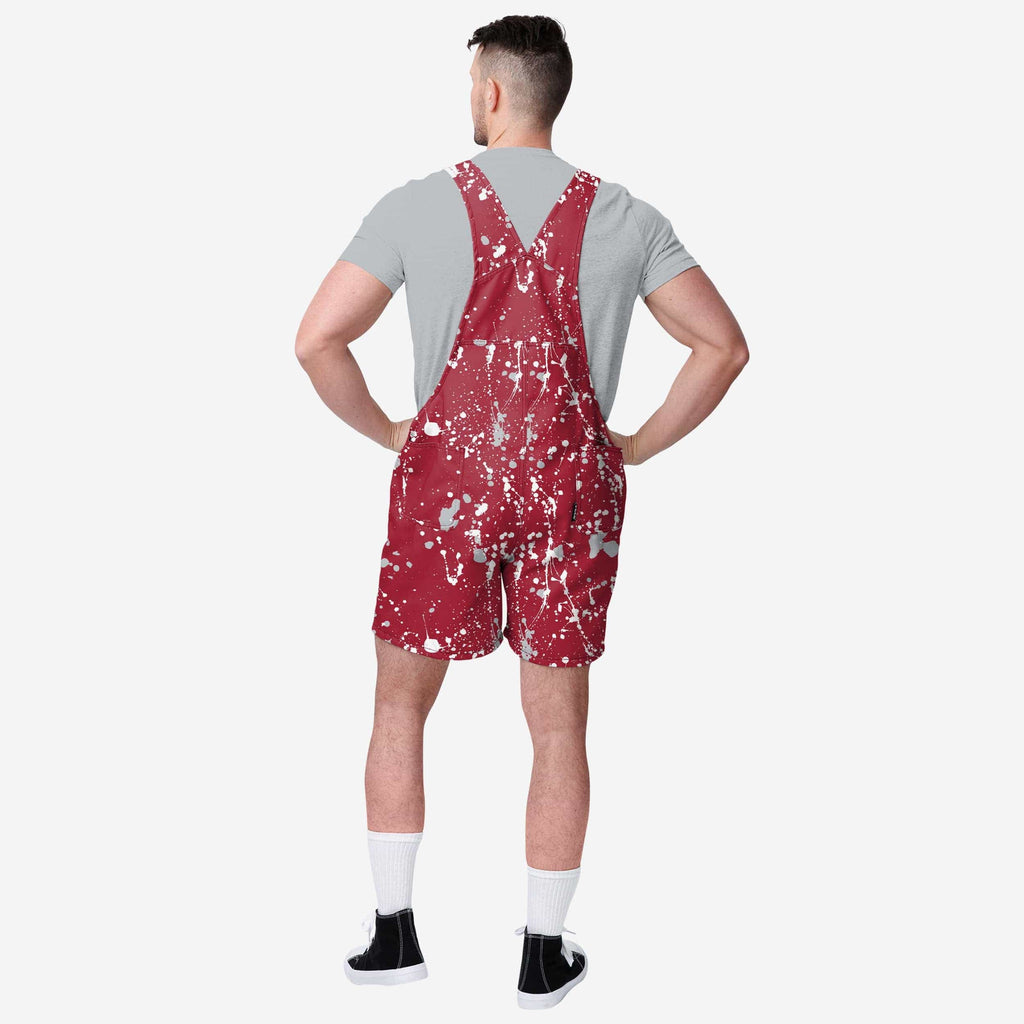 Alabama Crimson Tide Mens Paint Splatter Bib Shortalls FOCO