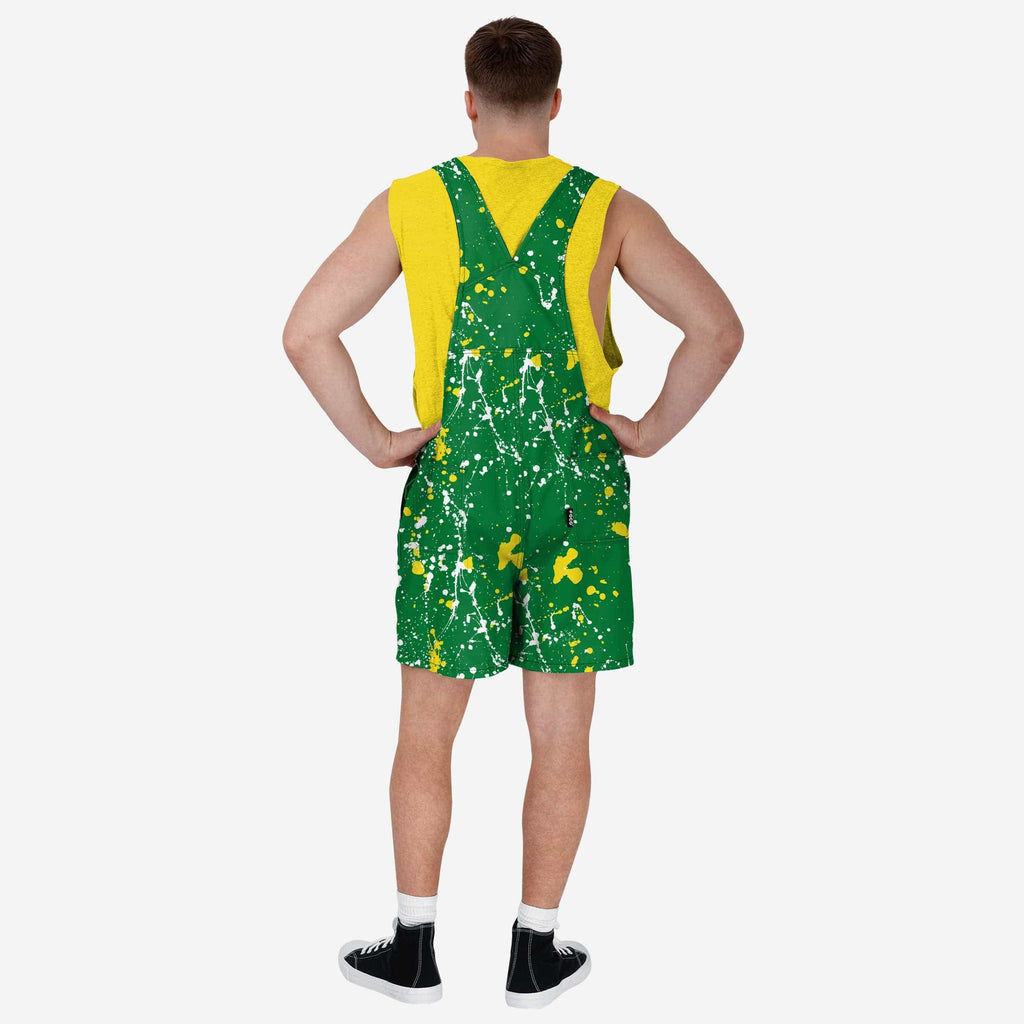 Oregon Ducks Mens Paint Splatter Bib Shortalls FOCO