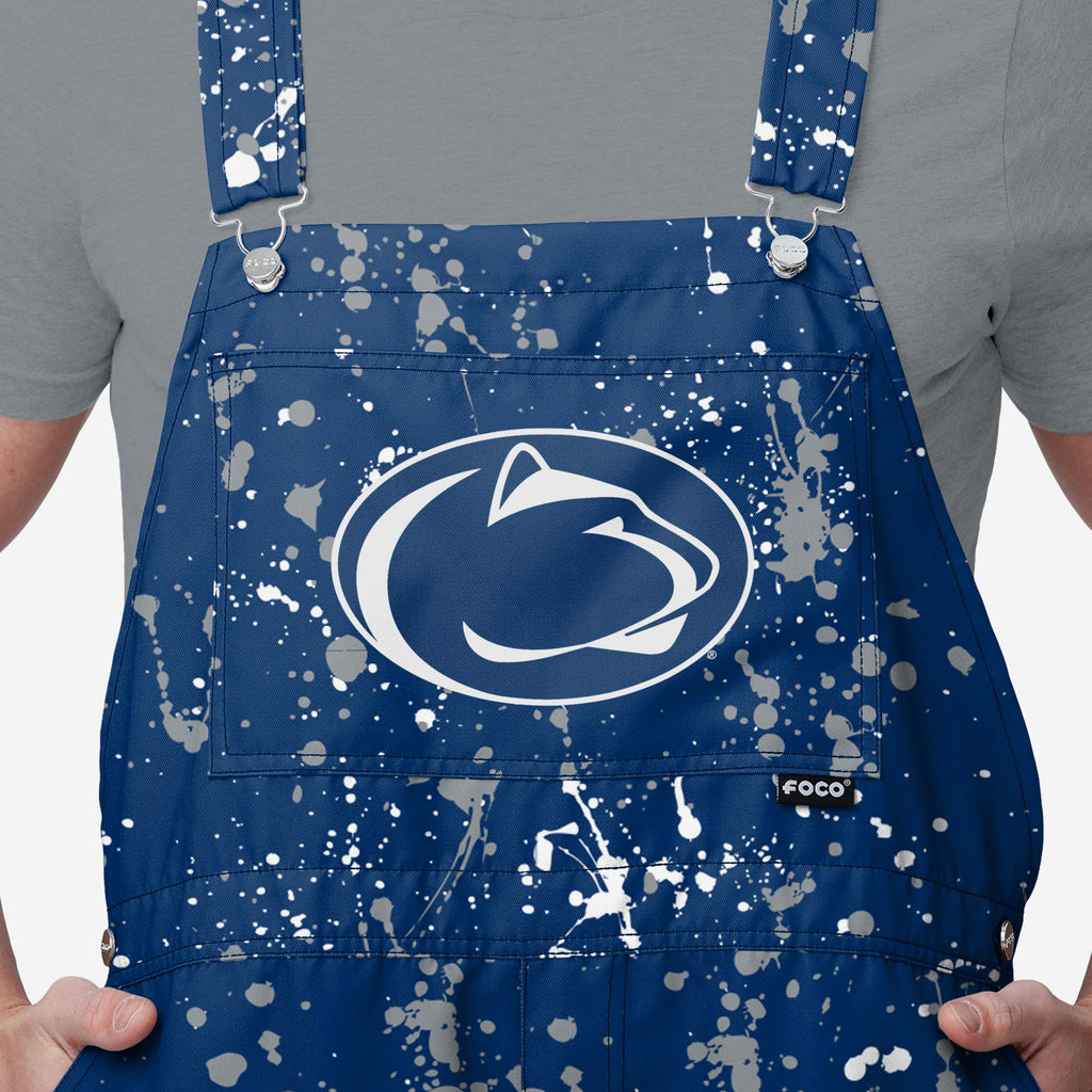 Penn State Nittany Lions Mens Paint Splatter Bib Shortalls FOCO