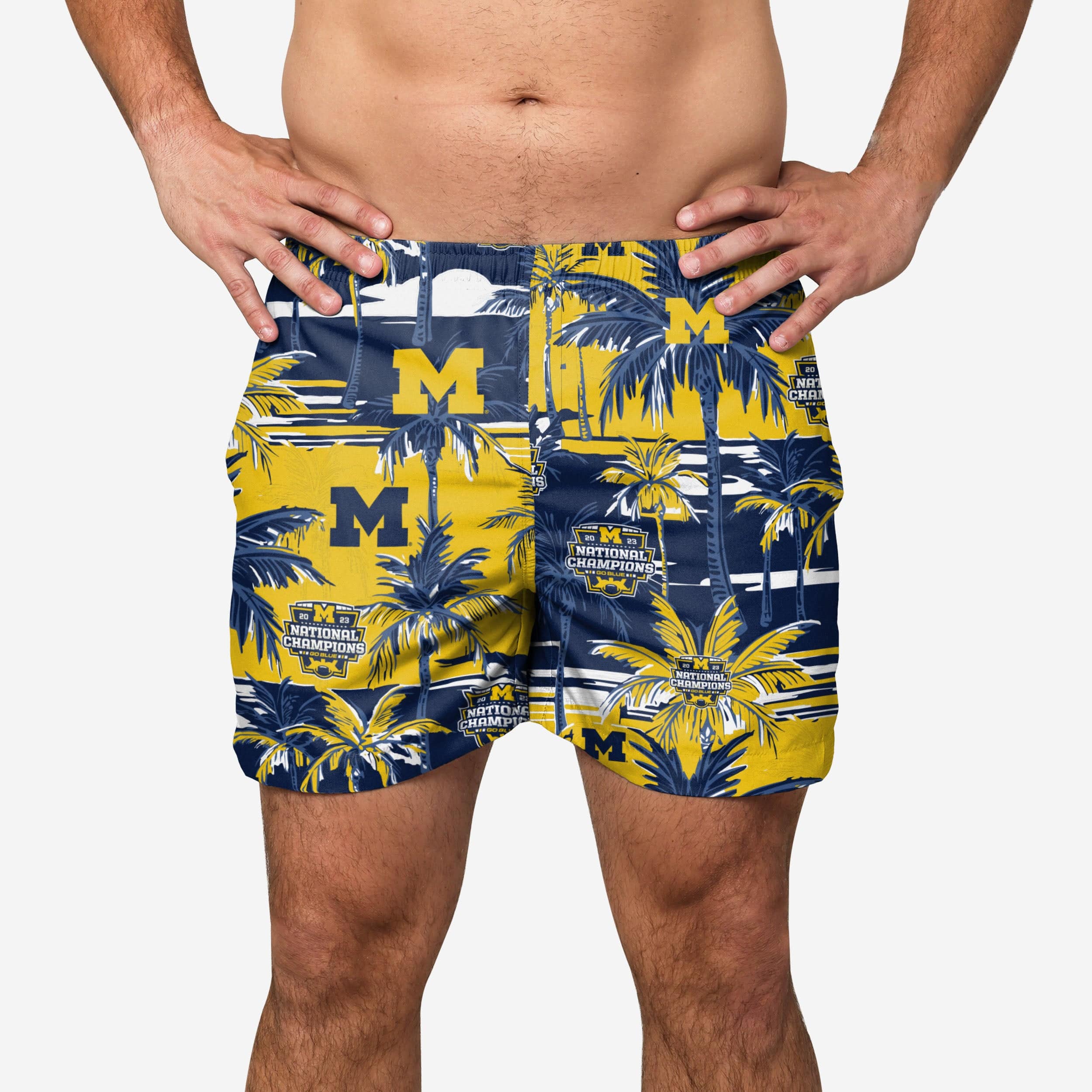 Michigan Wolverines 2023 Football National Champions Floral Swimming T FOCO