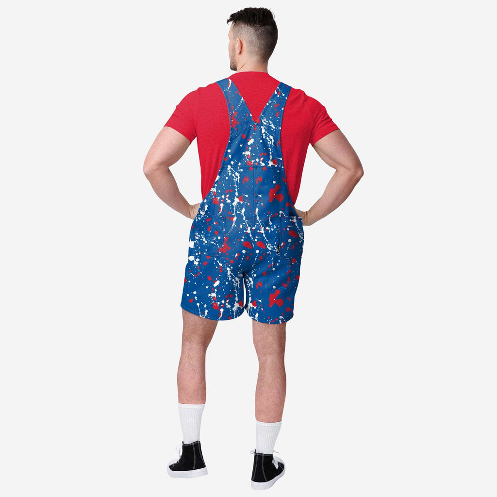 Buffalo Bills Mens Paint Splatter Bib Shortalls FOCO