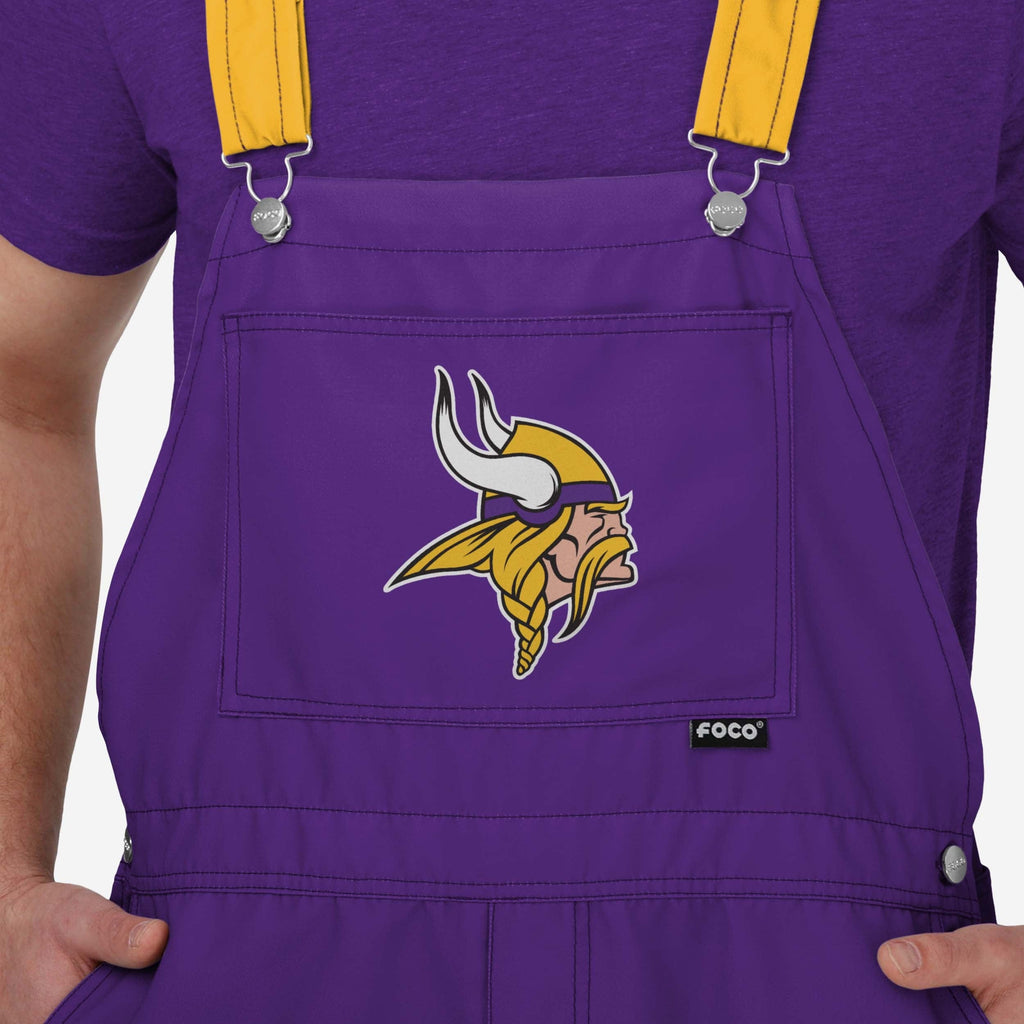 Minnesota Vikings Mens Team Stripe Bib Shortalls FOCO