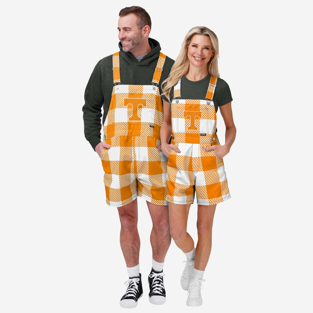 Tennessee Volunteers Womens Plaid Bib Shortalls FOCO