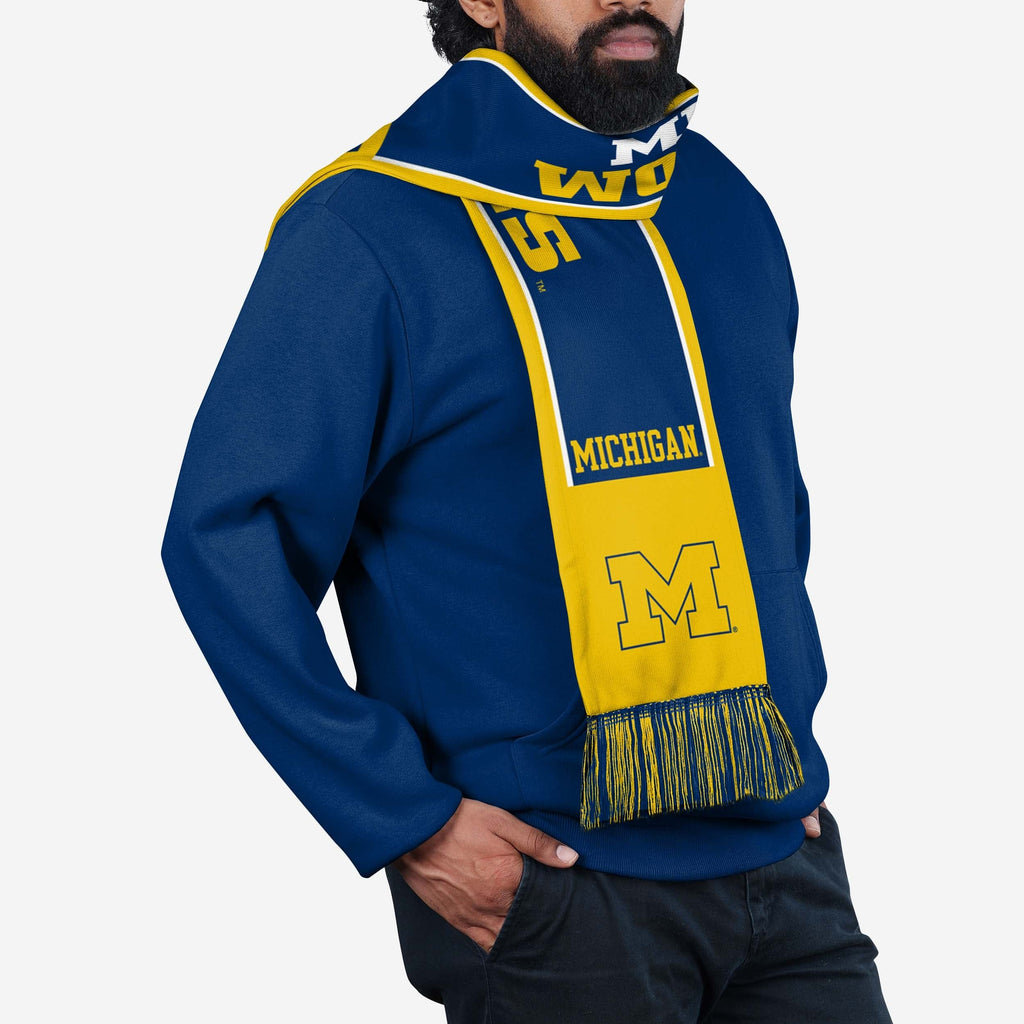 Michigan Wolverines Reversible Thematic Scarf FOCO