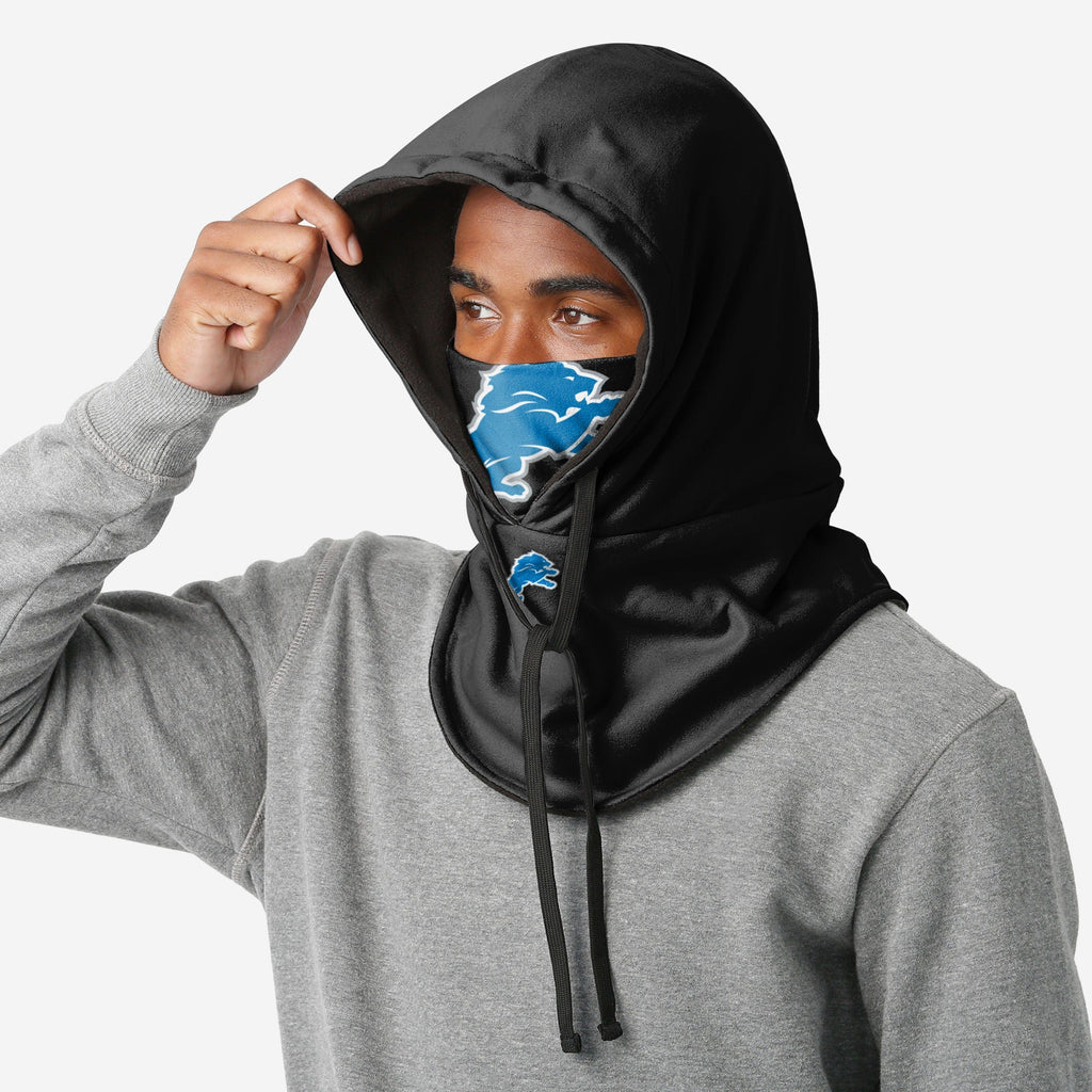 Detroit Lions Black Drawstring Hooded Gaiter FOCO