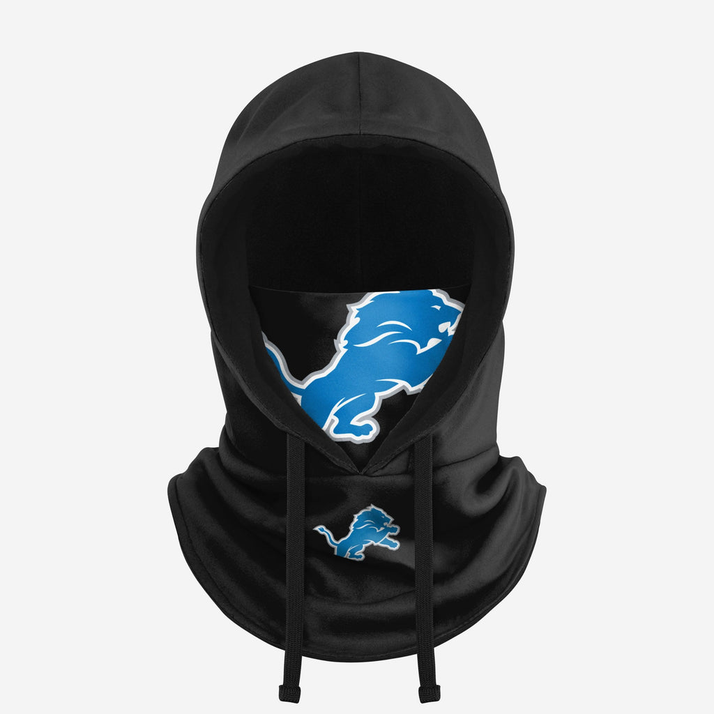 Detroit Lions Black Drawstring Hooded Gaiter FOCO