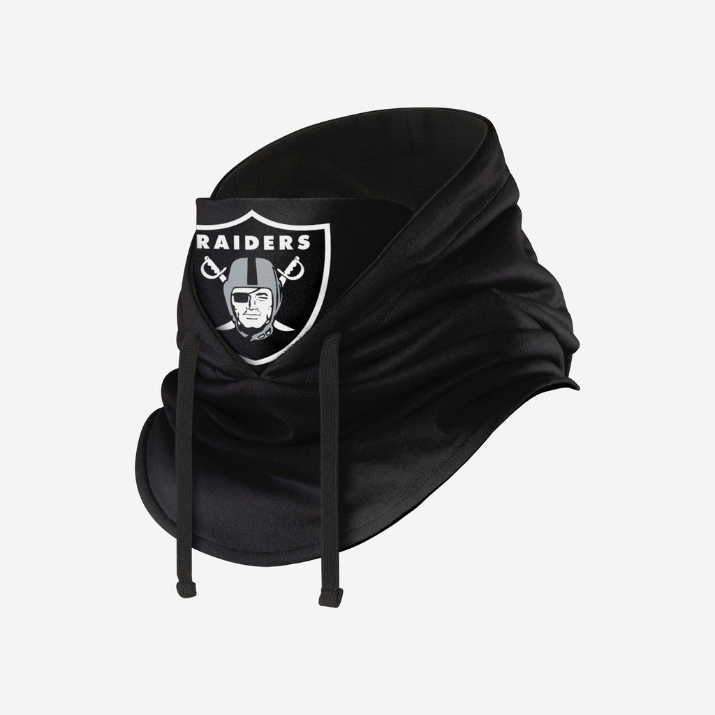 Las Vegas Raiders Black Drawstring Hooded Gaiter FOCO