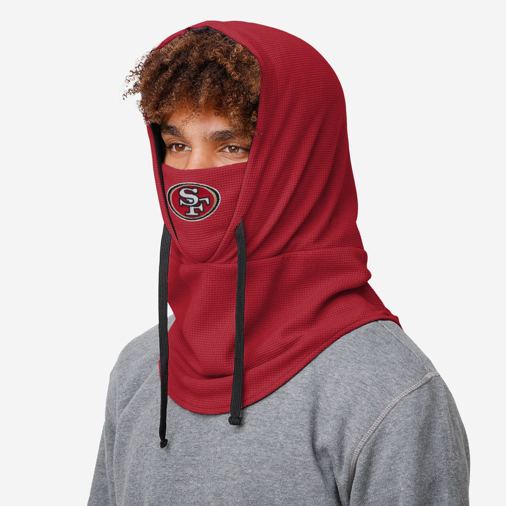 San Francisco 49ers Waffle Drawstring Hooded Gaiter FOCO