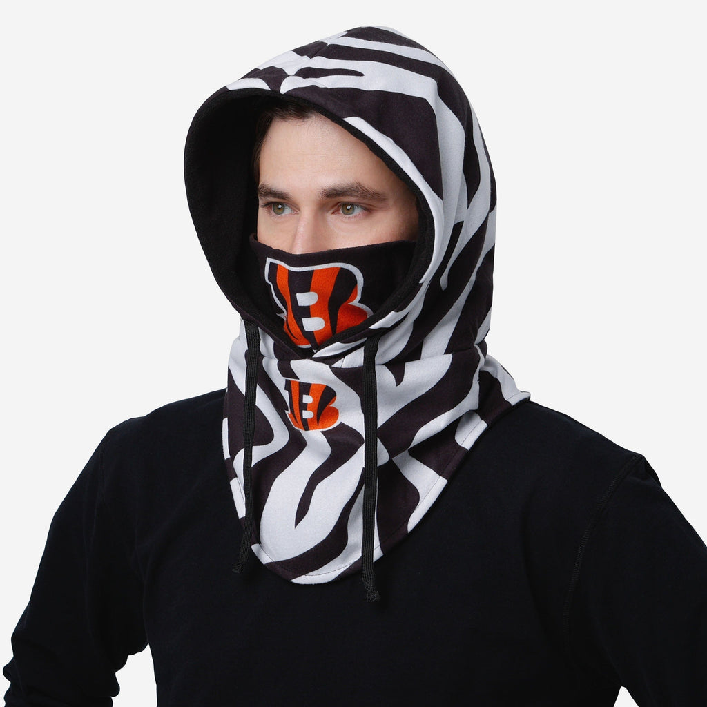 Cincinnati Bengals White Drawstring Hooded Gaiter FOCO