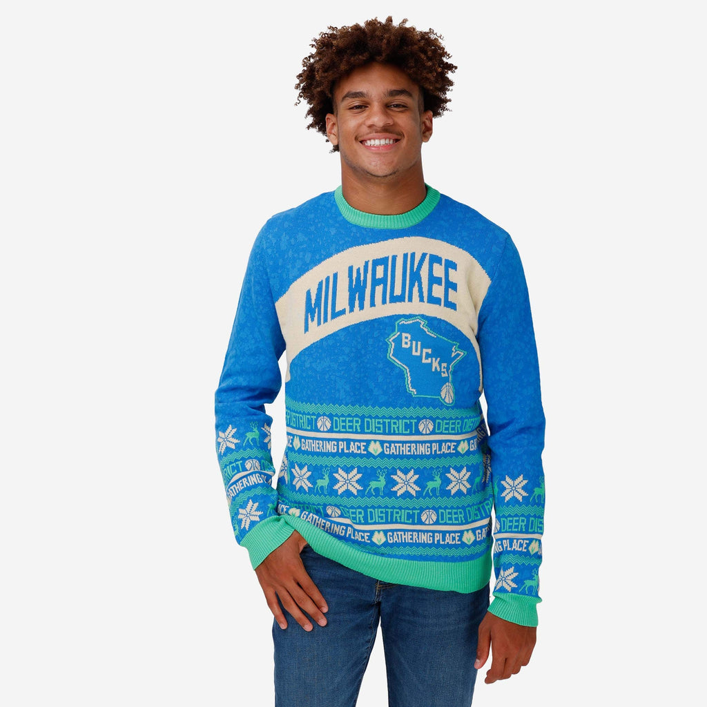 Milwaukee Bucks Thematic Knit Sweater FOCO