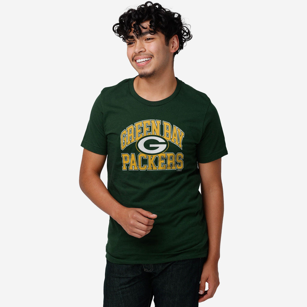 Green Bay Packers Arched Wordmark T-Shirt FOCO