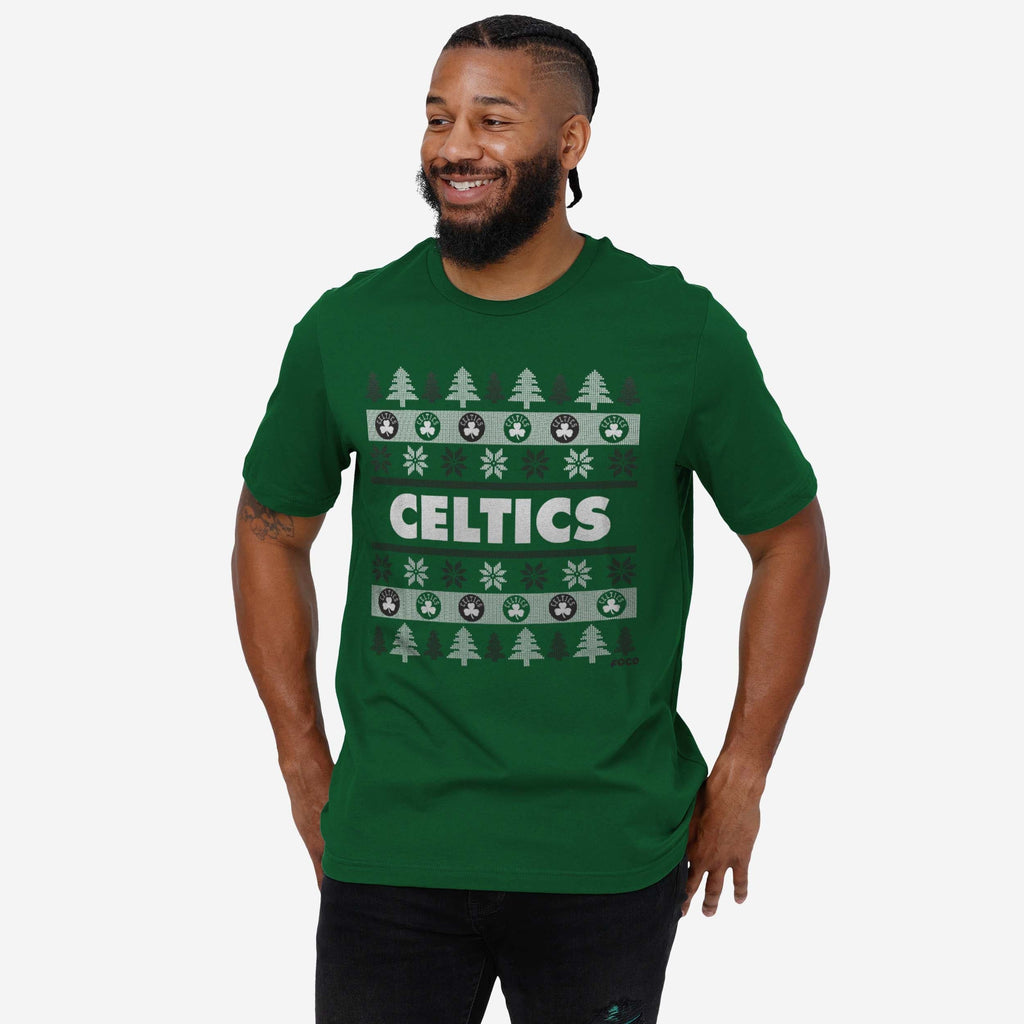 Boston Celtics Holiday Sweater T-Shirt FOCO